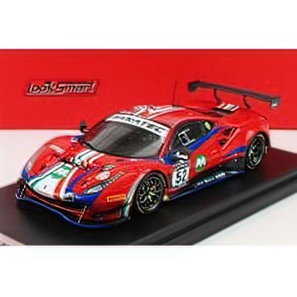 Ferrari 488 GT3 Evo 2021年 Pro-AMクラス スパ24時間レース 2位 #52 Bertolini Bontempelli Rovera Machiels/ LOOKSMART 1/43 ミニカー