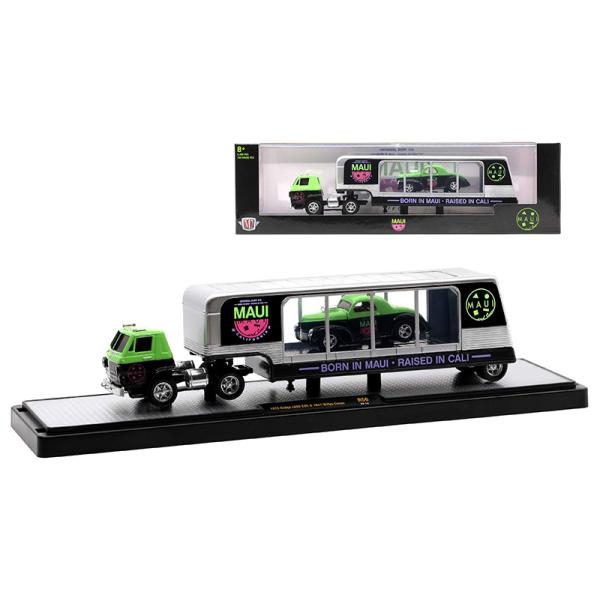 Dodgeダッジ L600 COE 1970 Willysウィリス クーペ 1941 トレーラーセット 模型 / M2MACHINES 1/64 ミニカー 模型