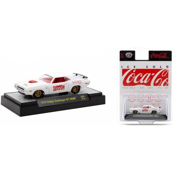 Dodgeダッジ チャレンジャー R/T 1970 コカ・コーラ ホワイト 模型 モデル / M2MACHINES 1/64 ミニカー 模型