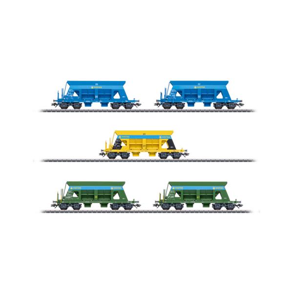 HOゲージ 鉄道模型 車両 メルクリン Maerklin HASTAG Kies AG Falls Epoch VI Self unloading wagon set AC