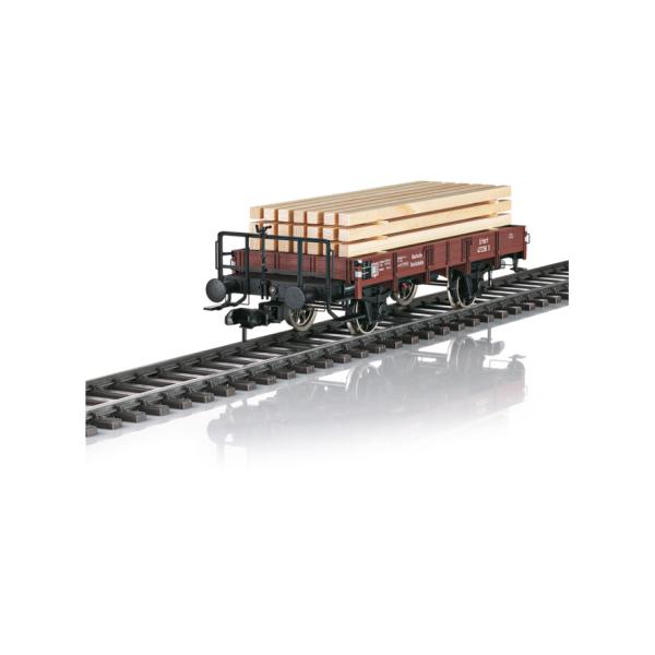 Iゲージ 鉄道模型 貨車 Maerklin メルクリン DRG 積木載低側車 Era II DC Low side car with wood loading of the DRG era II