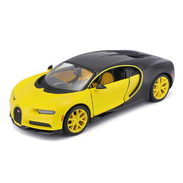 Bugattiブガッティ Chironシロン イエロー/ブラック スーパーカー 模型 モデル / MAISTO 1/24 ミニカー 模型