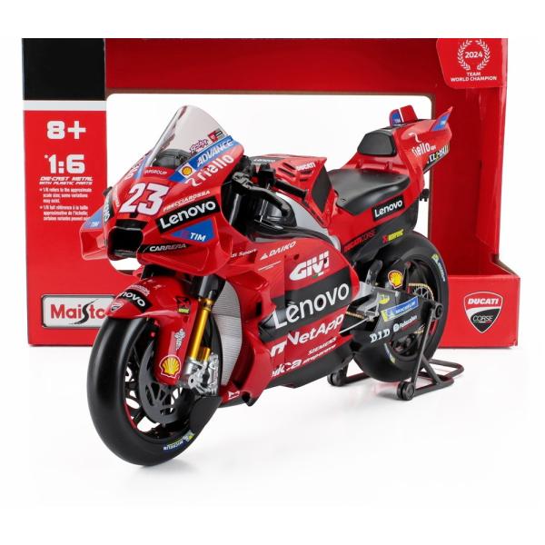 DUCATI DESMOSEDICI GP24 N23 MotoGP 2024 エネアバスティアニーニ レッド/ MAISTO 1/6 バイク模型ミニカー