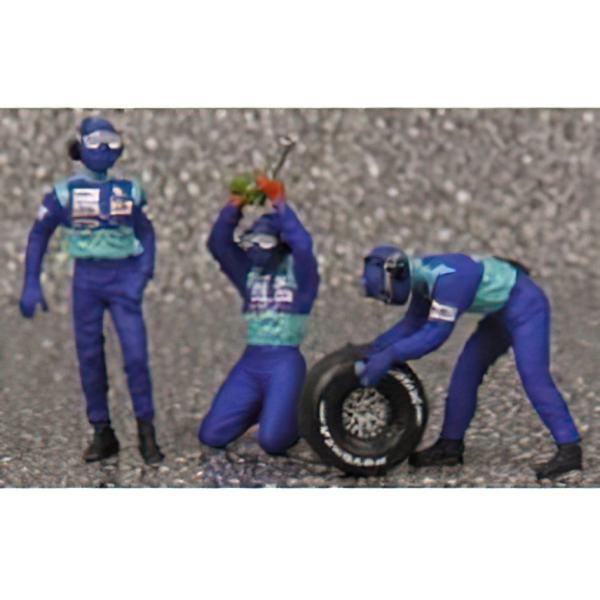 FIGURES - F1 PIT-STOP SAUBER 2002 CAMBIO GOMME ANTERIORE - FIGURES - BLUE GREEN/Minichamps 1/43ミニカー