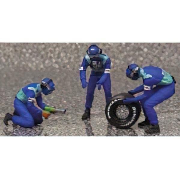 FIGURES - F1 PIT-STOP SAUBER 2002 CAMBIO GOMME POSTERIORE - FIGURES - BLUE GREEN/Minichamps 1/43ミニカー