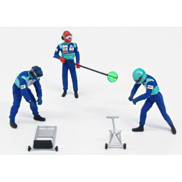 FIGURES - F1 PIT-STOP SAUBER 2002 JACK SET - FIGURES - BLUE GREEN/Minichamps 1/43ミニカー
