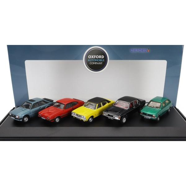 FORD ENGLANDフォードイングランド セット 5x フィエスタ 1.2L エスコート XR3i カプリ MKIII コルチナ MKIII グラナダ MK / oxford 1/76 ミニカー