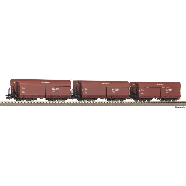 HOゲージ 鉄道模型 貨車 Piko ピコ BKK DR Set of 3 self unloading hopper wagons Fad6770 Era IV DC