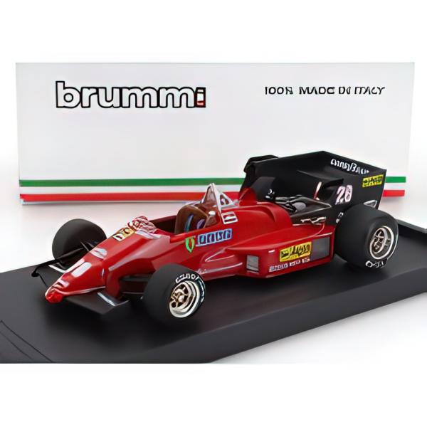 FERRARI  F1  126C4 N 28 BELGIUM GP 1984 RENE ARNOUX  RED BLACK/BRUMM 1/43ミニカー