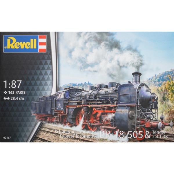 Express Locomotive BR 18 505 Tender 2 3 T 38 急行機関車 テンダー 組み立てプラモキット模型 /Revellレベル 1/87