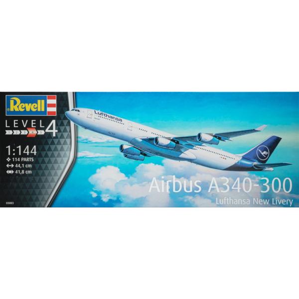 Airbusエアバス A340 300 Lufthansaルフトハンザ New Livery新塗装 組み立てプラモキット模型 /Revellレベル 1/144