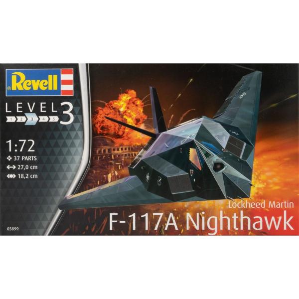 Lockheed Martinロッキードマーチン F117A Nighthawk Stealth Fighter 組み立てプラモキット模型 /Revellレベル 1/72