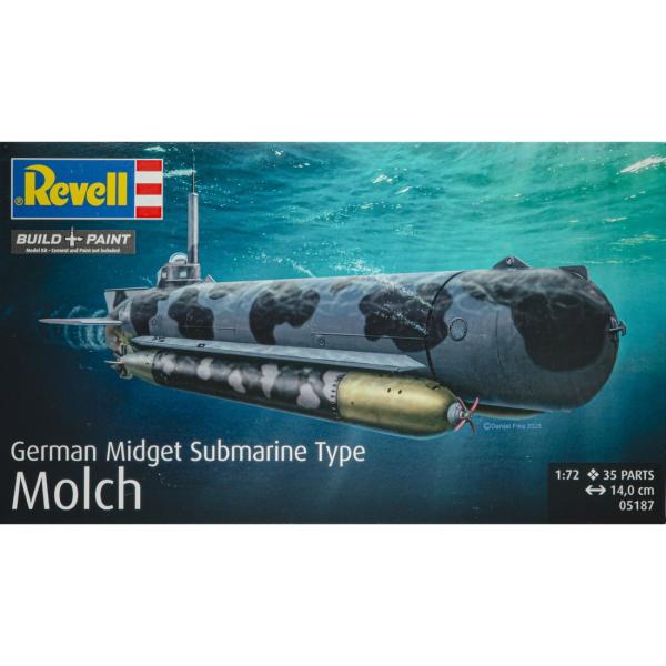 German Midget Submarine Type Molch ドイツ潜水艦モルヒ 組み立てプラモキット模型 /Revellレベル 1/72