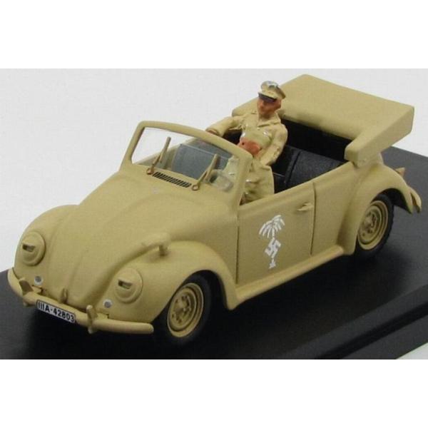 VWフォルクスワーゲン Beetleビートル Cabriolet Africa Korps 1943 Rommel Driver ミリタリーサンド / Rio 1/43 ミニカー