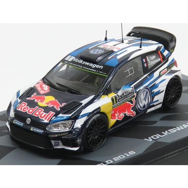 VOLKSWAGENフォルクスワーゲン ポロ WRC 優勝 モンテカルロ 2016 ホワイトブルー EAGLEMOSS-RALLY-MONTECARLO-COLLECTION / EDICOLA 1/43 ミニカー