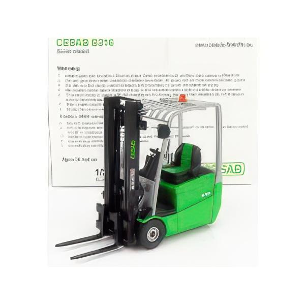 CESAB   B316 CARRELLO ELEVATORE VERTICALE   VERTICAL ORDER PICKER 3 WHEELS   GREEN BLACK フォークリフト / ROS 1/23 建設機械模型 工事車両