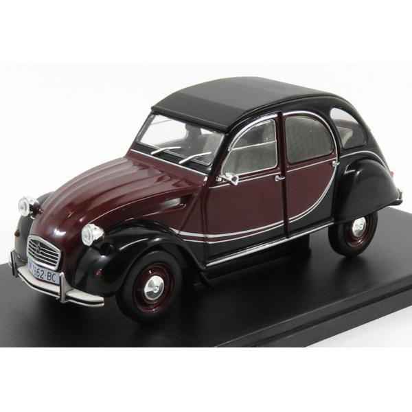 CITROENシトロエン 2CV チャールストン 1982 レッドブラック COCHES-INOLVIDABLES-SALVAT-ESPANA / EDICOLA 1/24 ミニカー