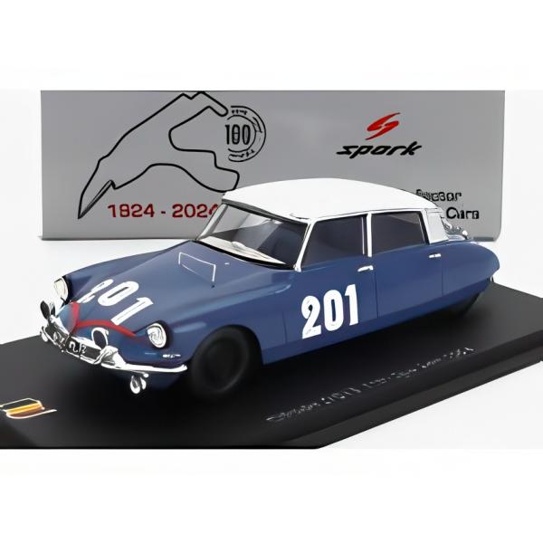 CITROEN DS19 N 201 ギ ベリエ アラン ベルタウト スパ 1964 ブルー ホワイト/ Spark 1/43 ミニカー