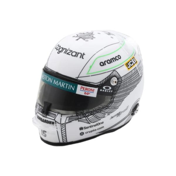 Bell ヘルメット F1 Aston Martin Amr23 チーム Aramco Cognizant 18 Japan GP 2023 Lance Stroll 5HF128/ Spark 1/5 ミニカー