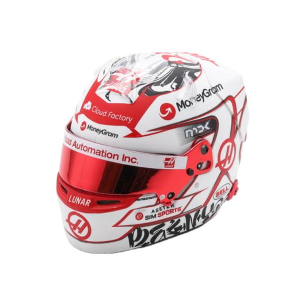Bell ヘルメット F1 Haas Fw23 チーム Moneygram Haas 20 Singapore GP 2023 Kevin Magnussen 5HF132/ Spark 1/5 ミニカー