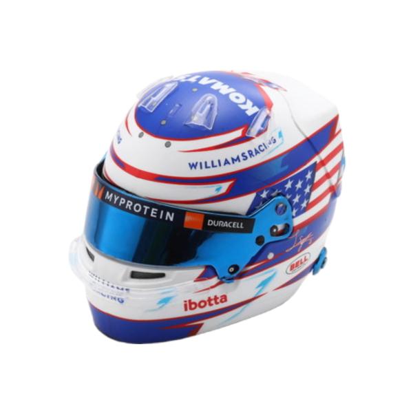 Bell ヘルメット F1 Logan Sargeant チーム Williams Racing 2 シーズン 2024 5HF143/ Spark 1/5 ミニカー