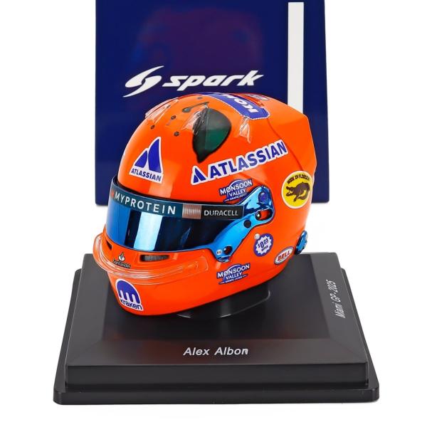 Bellベル Helmetヘルメット Casco F1 2025 Alex Albonアレックス・アルボン Team Atlassian Williams Racing No.23 M / Spark 1/5 フィギュア