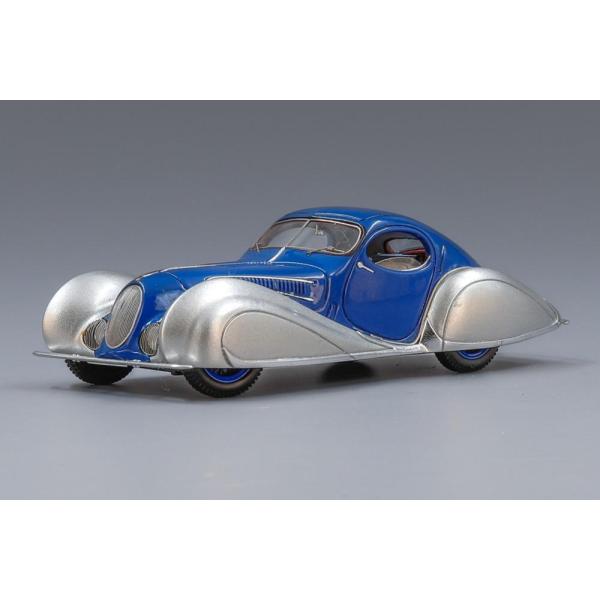 Talbot Lago T150C SS Teardrop Coupe Figoni &amp; Fallaci 1937 ブルーシルバー/ Spark 1/43 ミニカー