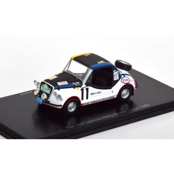 Fiat 500 ガミーネ No.11 ラリーモンテカルロ Dulbecco/Le Graverend 1969/ Spark 1/43 ミニカー
