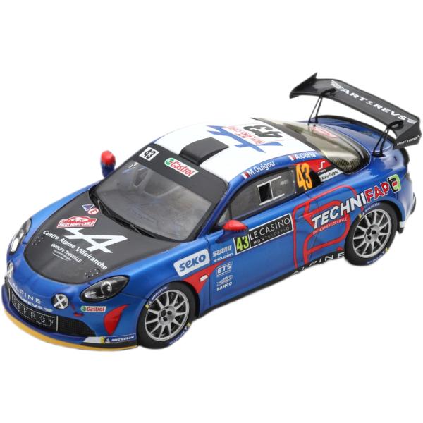 Renaultルノー A110 Alpineアルピーヌ #43 Winner RGT Rally Montecarlo 2021 E.Guigou A.Coria Blue Red White / Spark 1/43 ミニカー