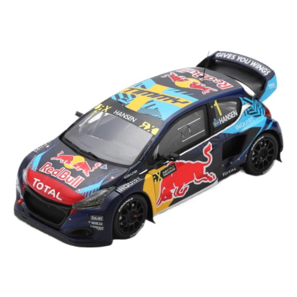 Peugeot 208 Wrx Red Bull チーム Hansen 1 ウィナー Race 7 World Rx Spain 2020 T Hansen Blue Red Yellow S7880/ Spark 1/43 ミニカー