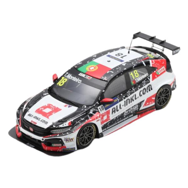 Honda Civic Type R Tcr チーム Munnich Mototrsport 18 2位 Race 3 Hungaroring Wtcr 2020 Tiago Monteiro S8965/ Spark 1/43 ミニカー