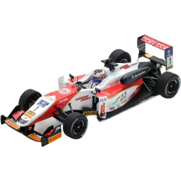 Dallara F3 F312 チーム Mercedes Theodore Racing By Prema Power #1 Macau Gp 2016 Felix Rosenqvist ホワイト レッド/ Spark 1/43 ミニカー