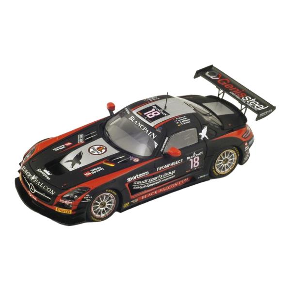 メルセデス・ベンツ SLS AMG GT3 #18 ブラック 24時間スパ 2014 Muscat Lunkin Al Faisal Bracke / Spark 1/43 ミニカ