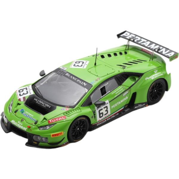 Lamborghini Huracan Gt3 チーム Grasser Racing #63 24H Spa 2015 グリーン/ Spark 1/43 ミニカー