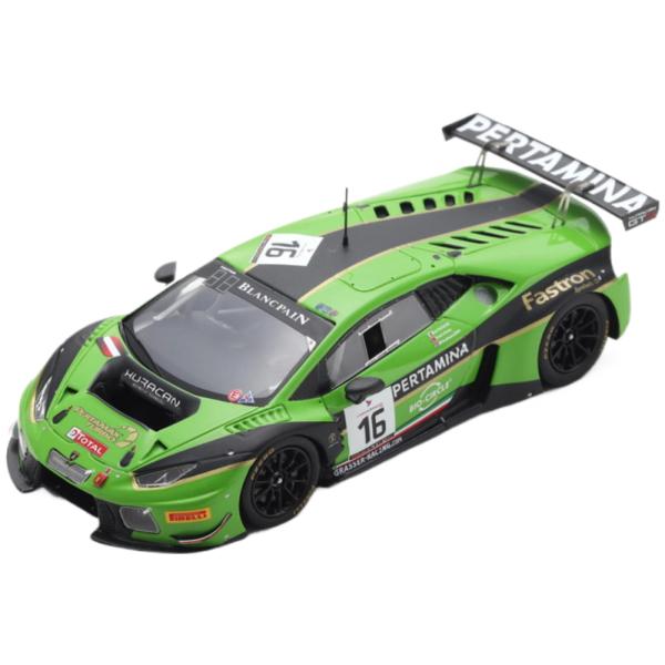 Lamborghini Huracan Gt3 チーム Grt Grasser Racing #16 24H Spa 2016 グリーン ブラック/ Spark 1/43 ミニカー