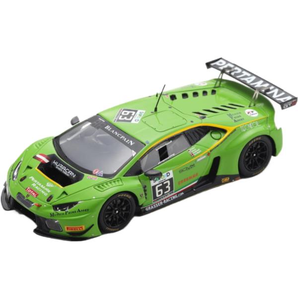 Lamborghini Huracan Gt3 チーム Grasser Racing #63 24H Spa 2016 グリーン ブラック/ Spark 1/43 ミニカー