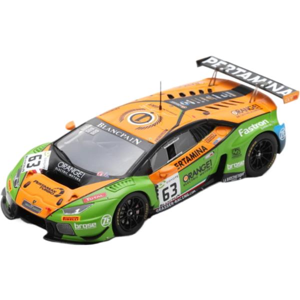 Lamborghini Huracan Gt3 #63 Grt チーム Grasser Racing 24H Spa 2018 イエロー グリーン/ Spark 1/43 ミニカー