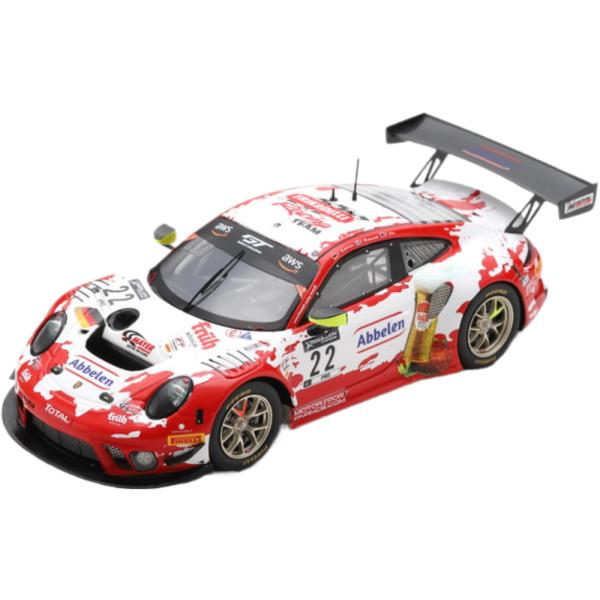 Porsche 911 991 2 Gt3 チーム Frikadelli Racing #22 24H Spa 2020 ホワイト レッド/ Spark 1/43 ミニカー