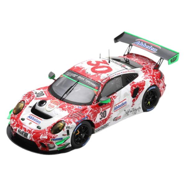 Porsche 911 991 2 Gt3 R チーム Frikadelli Racing #30 24H Nurburgring 2021 ホワイト レッド グリーン/ Spark 1/43 ミニカー