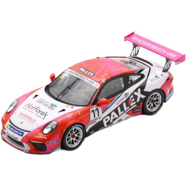 Porsche 911 991 Gt3 #11 Porsche Carrera Cup England チャンピオン 2018 T Ellinas レッド ホワイト/ Spark 1/43 ミニカー