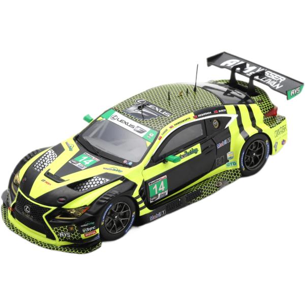 Lexusレクサス Rc F Gt3 Aim Vasser #14 24H Daytona 2020 P.Chase J.Hawksworth K.Busch ブラックイエロー / Spark 1/43 ミニカー