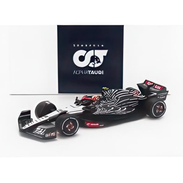 ALPHA TAURI F1 AT04 チーム アルファタウリ N 22 ラスベガス アメリカGP 2023 角田裕毅 ホワイト ブラック/ Spark 1/64 ミニカー