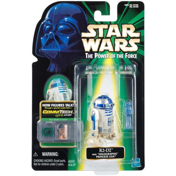 STAR WARS Power of the Force CommTech R2-D2 Holographic Princess Leia アクションフィギュア