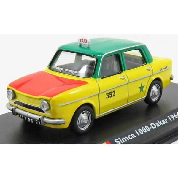SIMCAシムカ 1000 タクシー DAKAR 1964 イエロー グリーン レッド TAXI-COLLECTION-CENTAURIA / EDICOLA 1/43 ミニカー