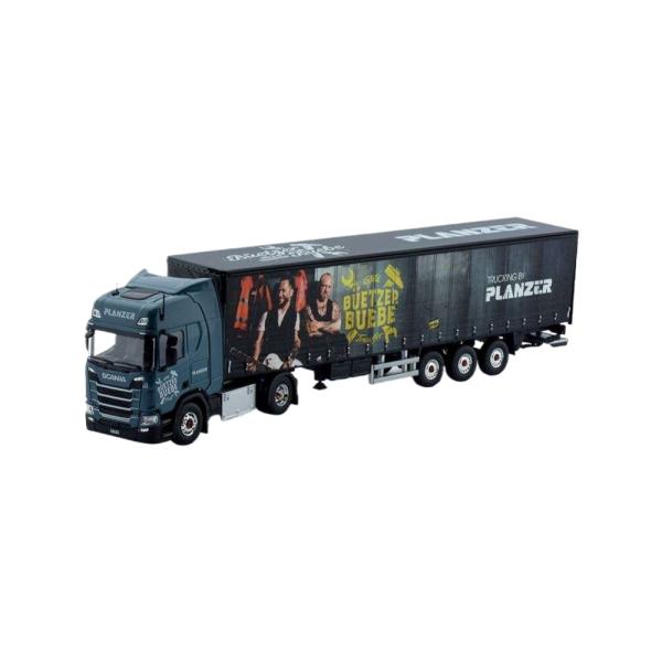 Tekno Planzer B?etzer Buebe Scania NG-Rシリーズ ハイライン カーテンサイドセミトレーラー 76448 トラック1/50 建設機械模型 工事車両