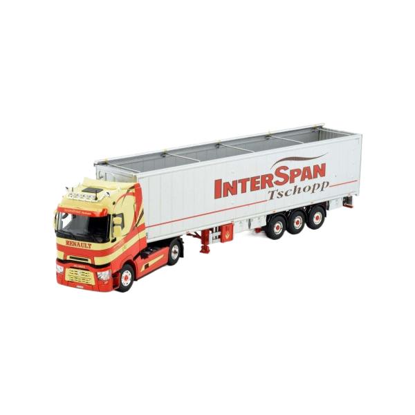 Tekno Interspan Tschopp Renault T High ウォーキングフロアトレーラー 82606 トレーラー1/50 建設機械模型 工事車両