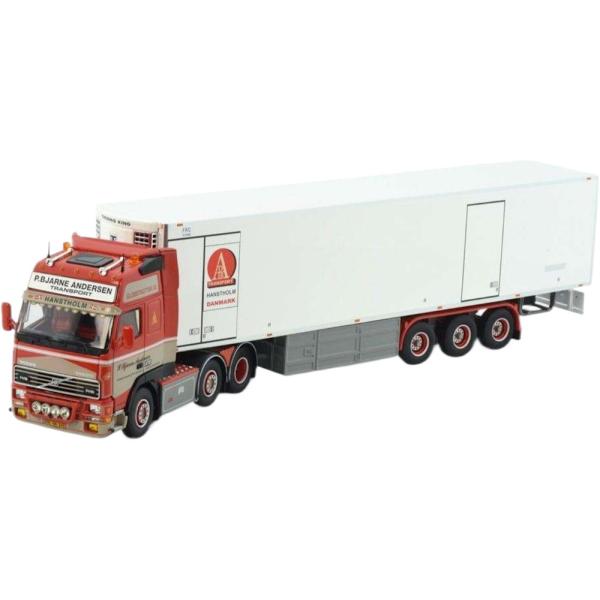 P. Bjarne Andersen Volvo FH16 Globetrotter XL 6x2 冷蔵セミトレーラー 3軸 トレーラー / Tekno 1/50 建設機械模型 工事車両