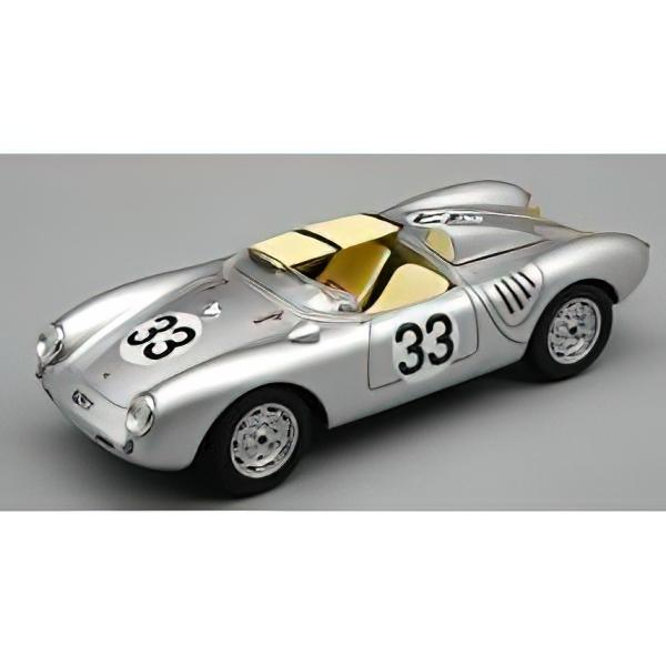 PORSCHEポルシェ 550A TEAM PORSCHE KG N 33 24h LE MANS 1957 H.HERMANN - R.VON FRANKENBERG - SILVER /Tecno 1/43 ミニカー