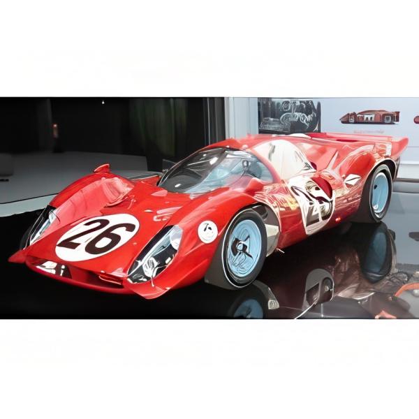 【予約】2026年発売予定FERRARI 412P N.A.R.T. No.26 デイトナ24時間 1967 P.RODRIGUEZ/J.GUICHET レッド/ TOPMARQUES COLLECTION 1/18 ミニカー