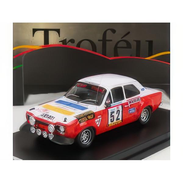 FORD ENGLAND ESCORT MKI (night version) N 52 RALLY TAP 1974 C.FONTAINHAS R.SEROMENHO WHITE RED/TROFEU 1/43ミニカー
